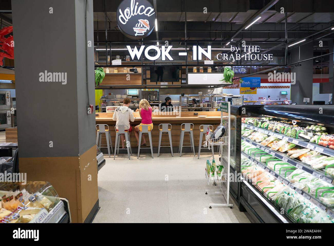 PHUKET, THAILAND - APRIL 18, 2023: WOK-IN by The Crab House inside Big ...