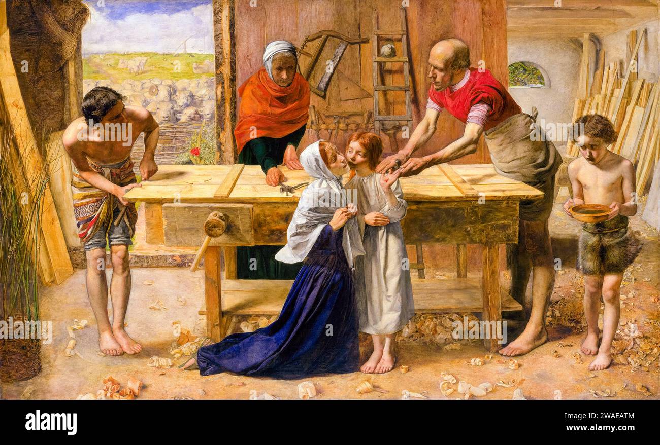 Carpenters Shop In Jesus Painting
