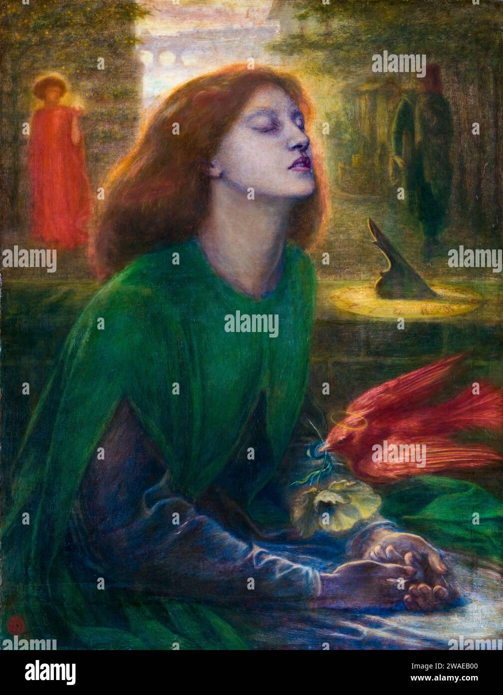 Dante Gabriel Rossetti, Beata Beatrix, painting in oil on canvas, circa ...