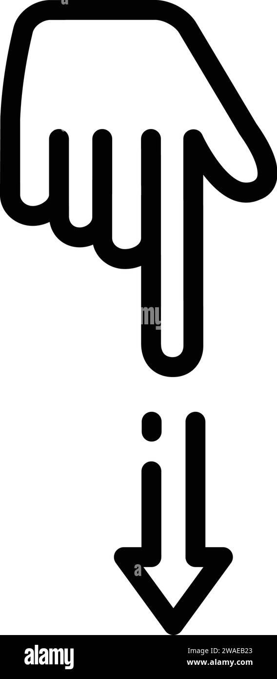 Icon for point down,down Stock Vector Image & Art - Alamy