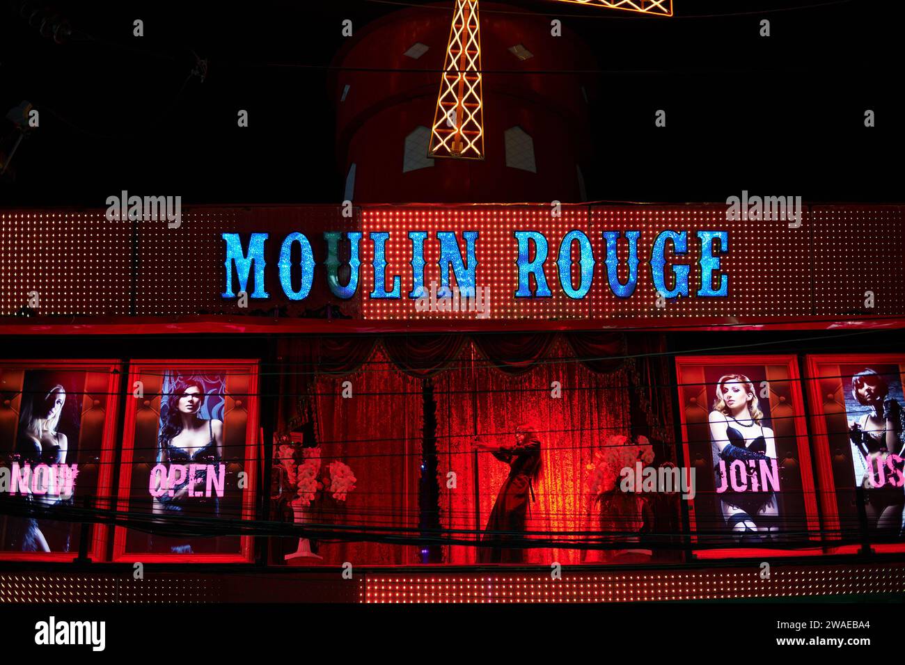 PHUKET, THAILAND - APRIL 25, 2023: exterior shot of Moulin Rouge on ...