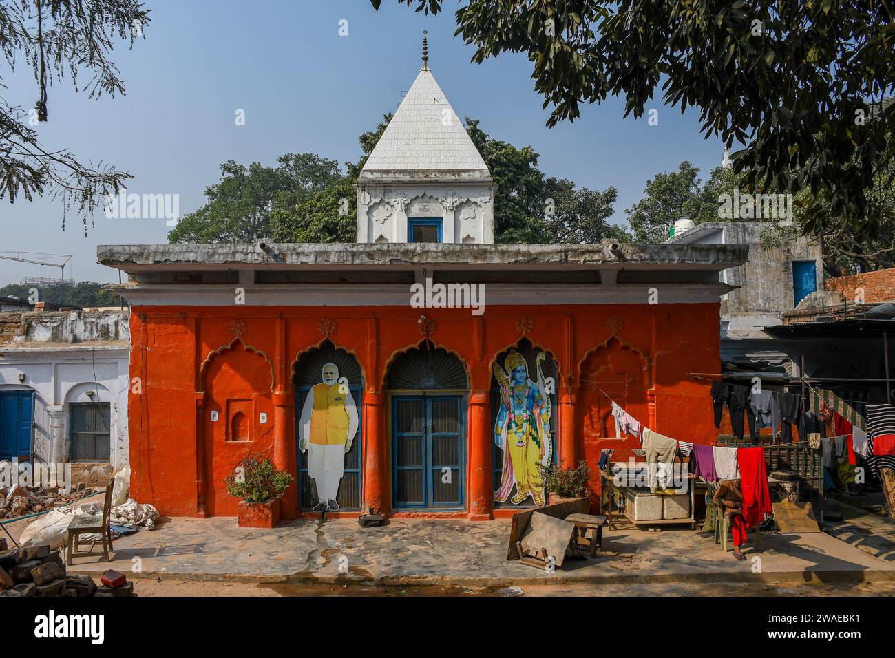 Ayodhya, India. 26th Dec, 2023. View of the premises of a temple in ...