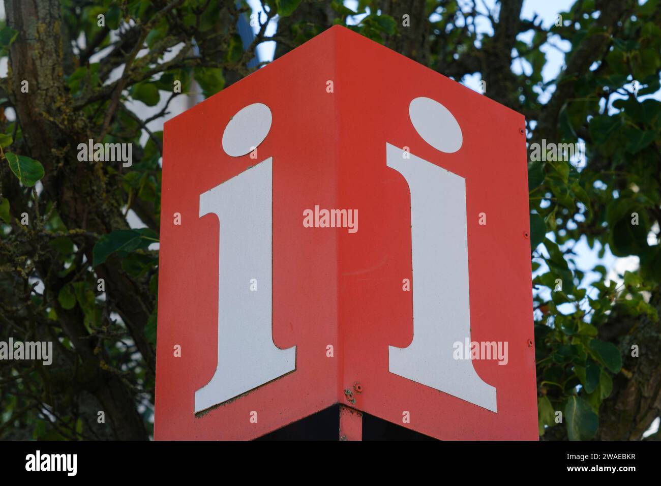 Sign i, Information Stock Photo - Alamy