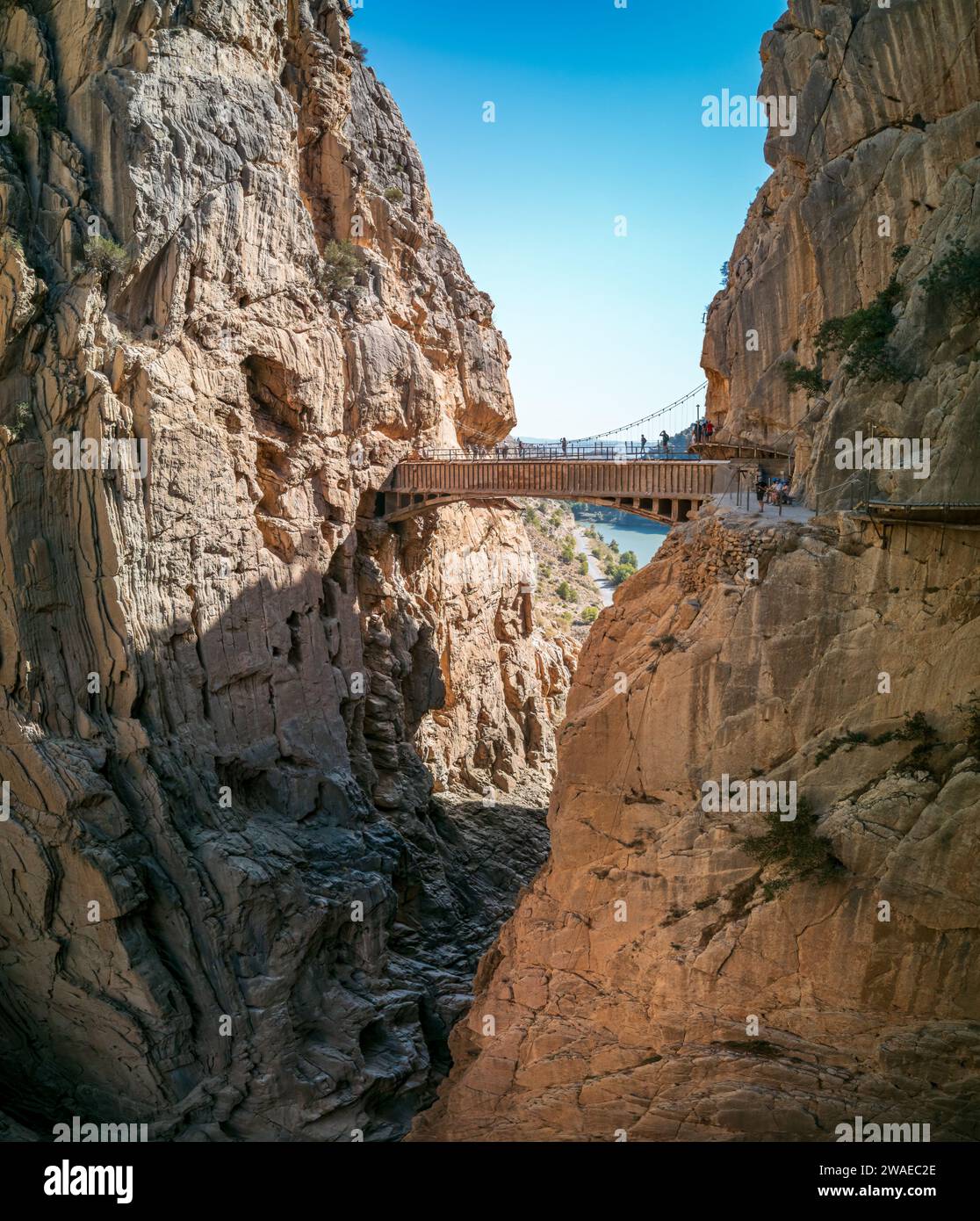 Breathtaking Cliffside Pathway of Caminito Del Rey, Malaga, Spain Stock ...