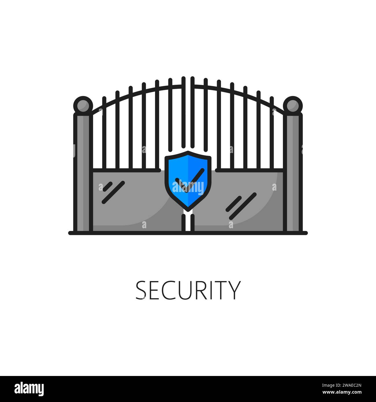 Building gate guard Stock Vector Images - Alamy