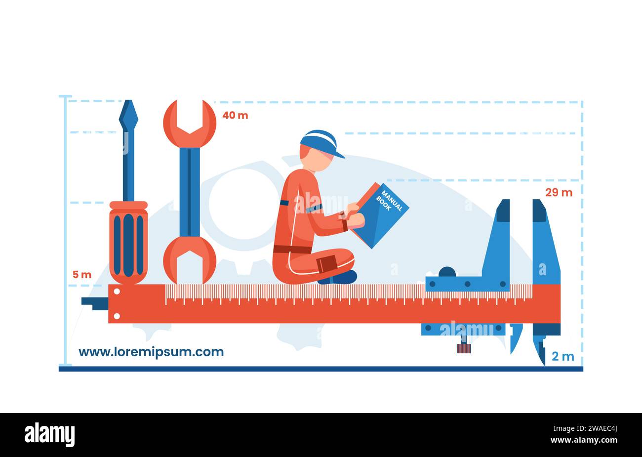 mechanical engineer flat illustration Stock Vector Image & Art - Alamy