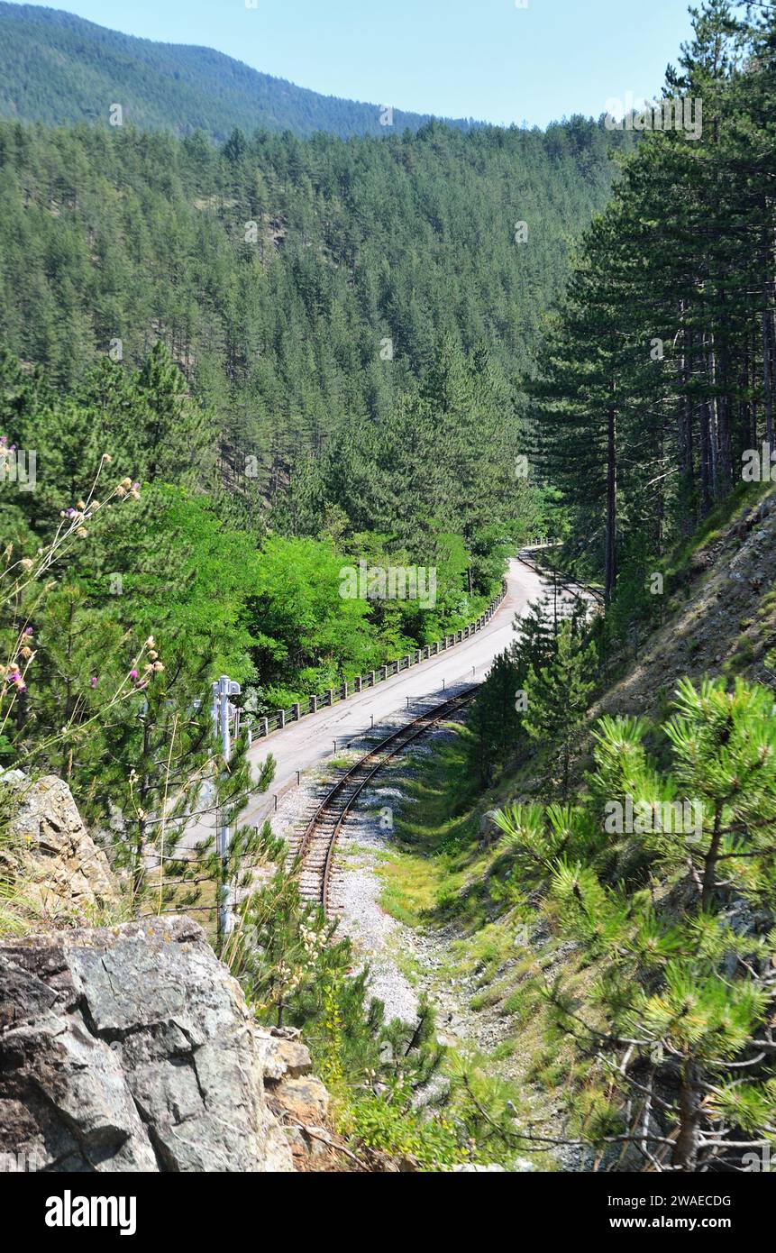 A majestic landscape featuring the Sargan Eight Railway, Serbia Stock ...
