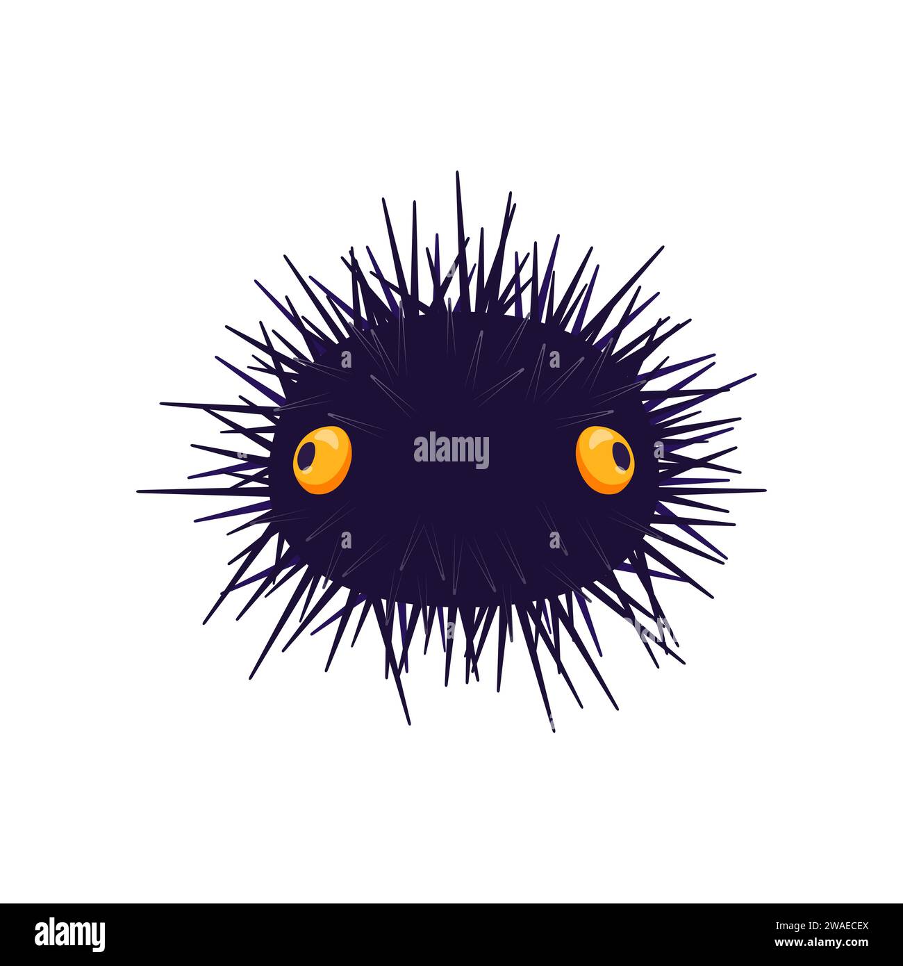 Cute sea urchin vector Cut Out Stock Images & Pictures - Alamy