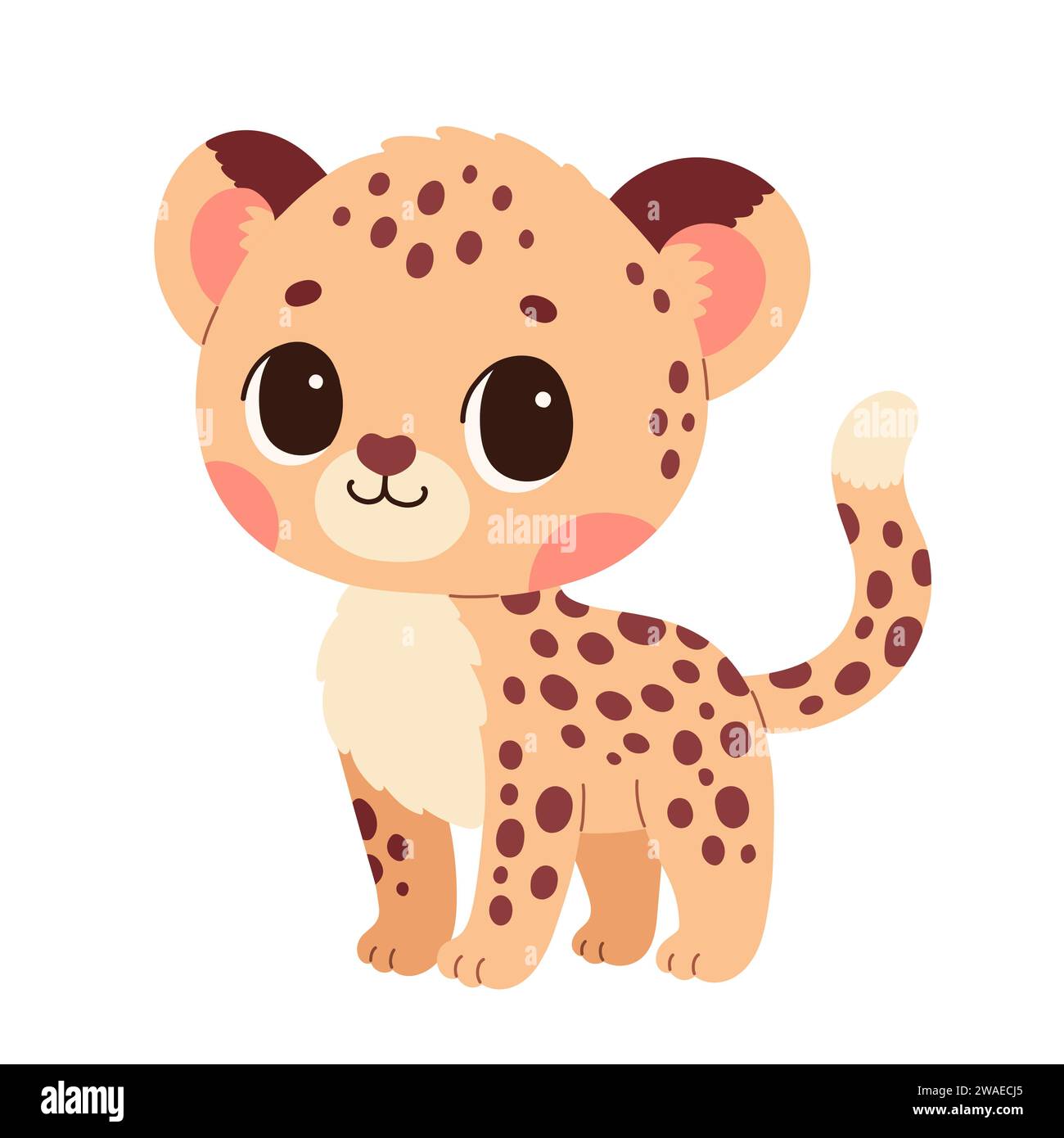 Cute Baby Cheetah Cubs Drawing