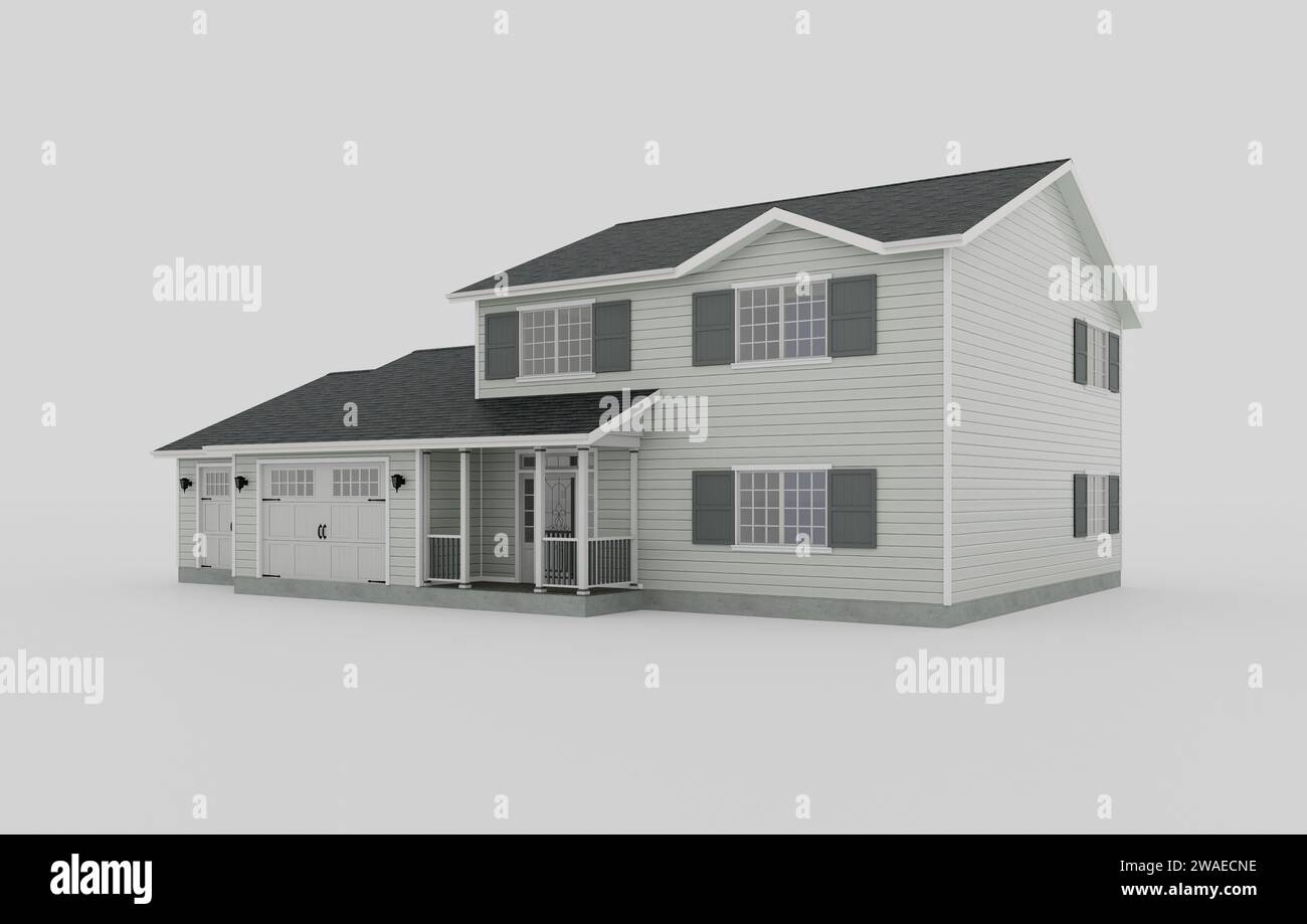 Conceptual image of the construction of a frame house Stock Photo - Alamy