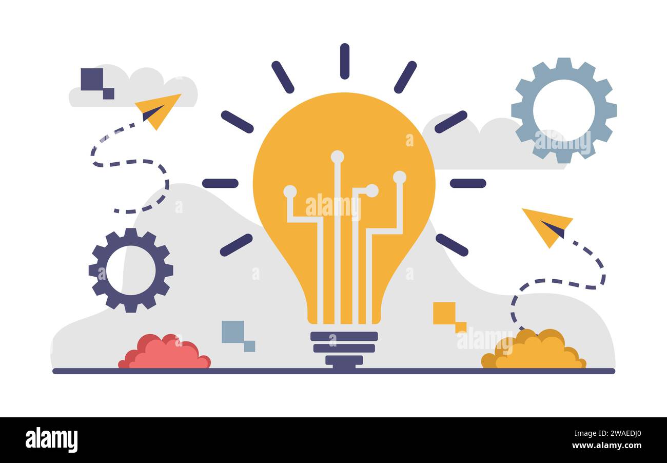 Artificial intelligence flat illustration Stock Vector Image & Art - Alamy