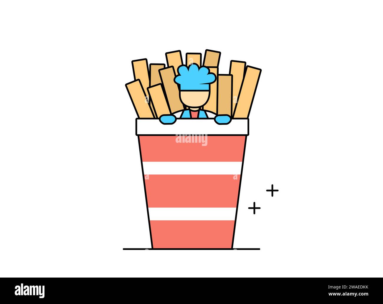 Chef of junk food flat illustration Stock Vector Image & Art - Alamy