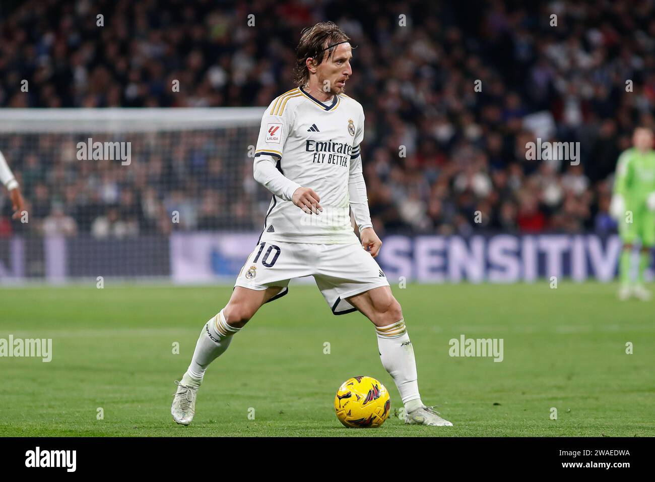 Madrid, Spain, January 3, 2024, Luka Modric of Real Madrid during the ...