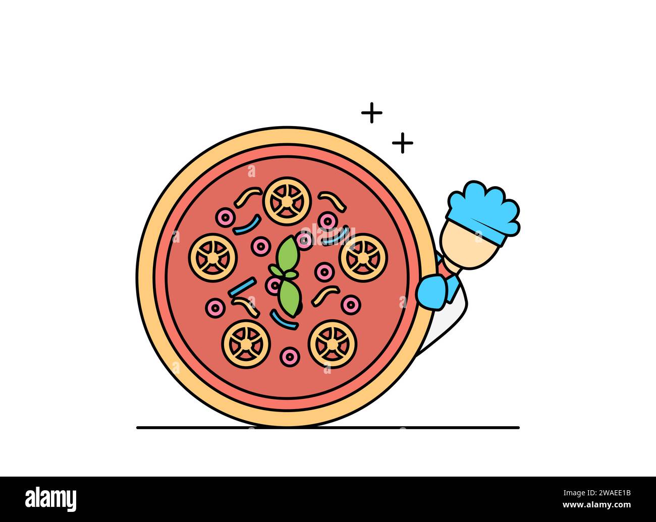 Chef of junk food flat illustration Stock Vector Image & Art - Alamy