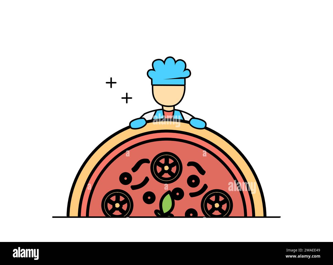 Chef of junk food flat illustration Stock Vector Image & Art - Alamy