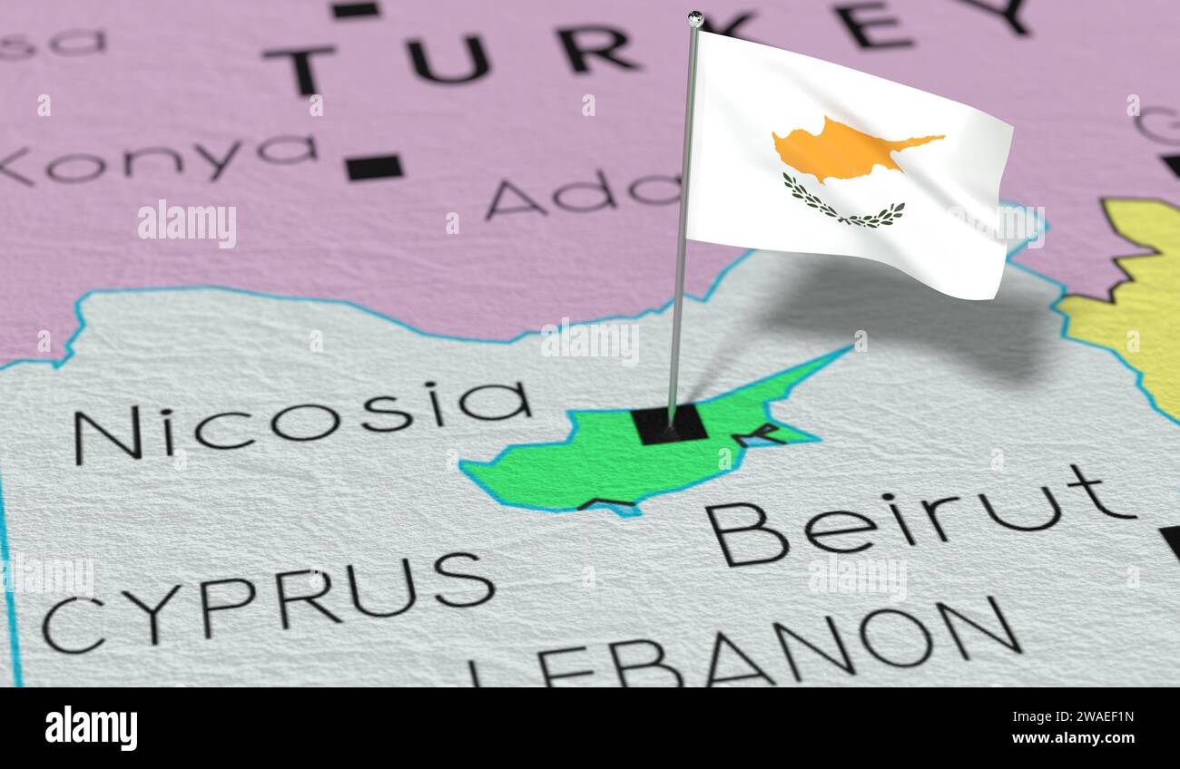 Cyprus political map capital nicosia hi-res stock photography and ...