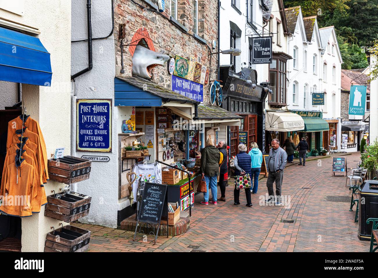 Lynmouth at Lynton And Lynmouth, Devon, UK, England, Lynmouth shops ...