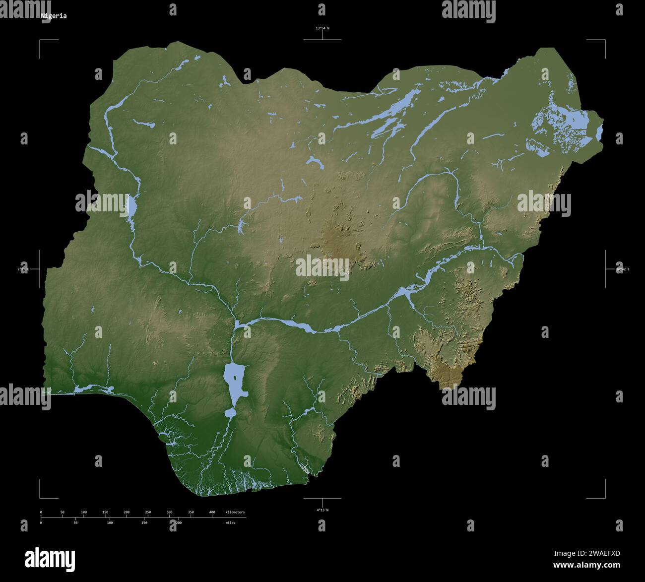 Shape of a Pale colored elevation map with lakes and rivers of the ...