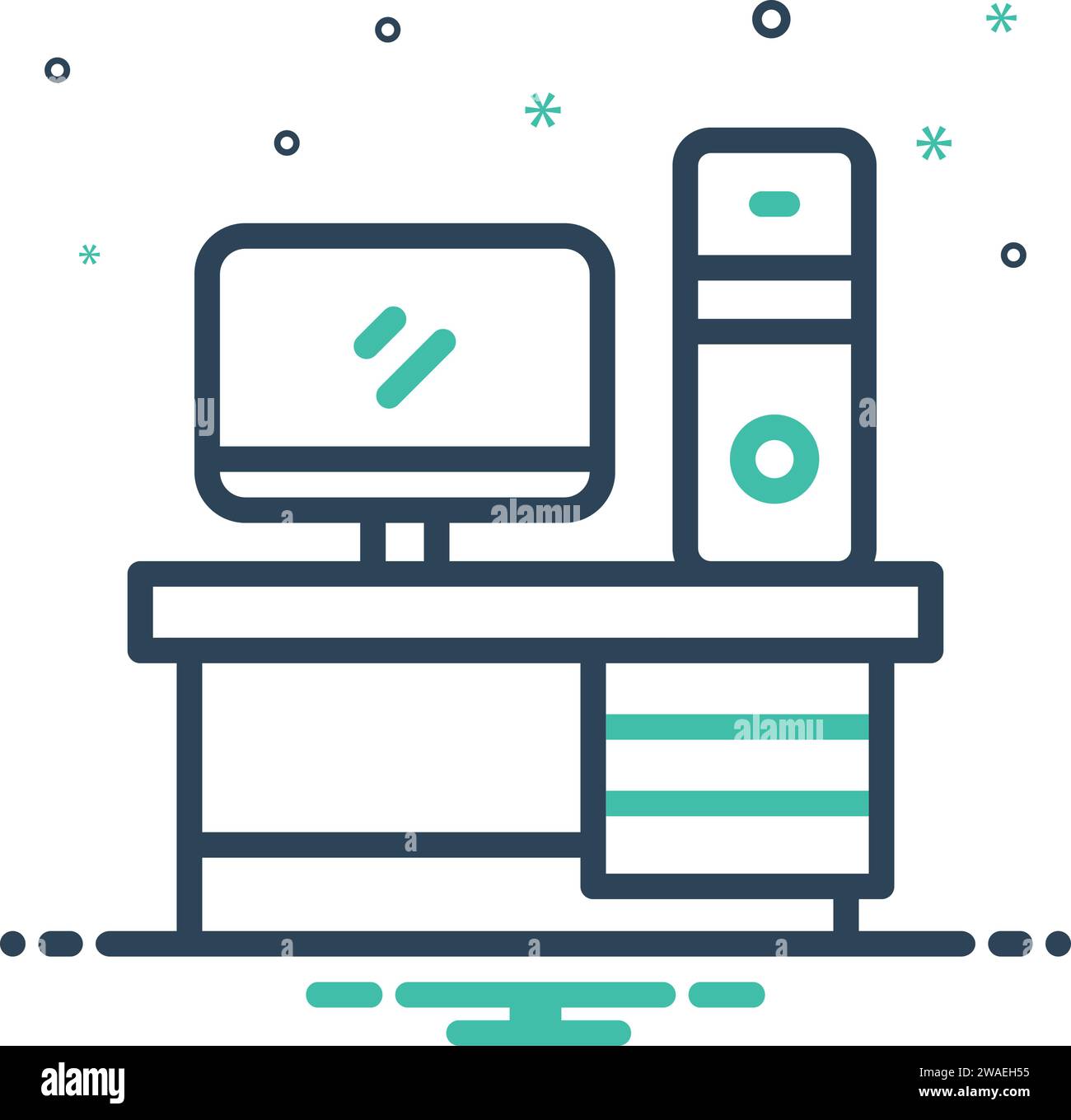 Computer mointor Stock Vector Images - Alamy