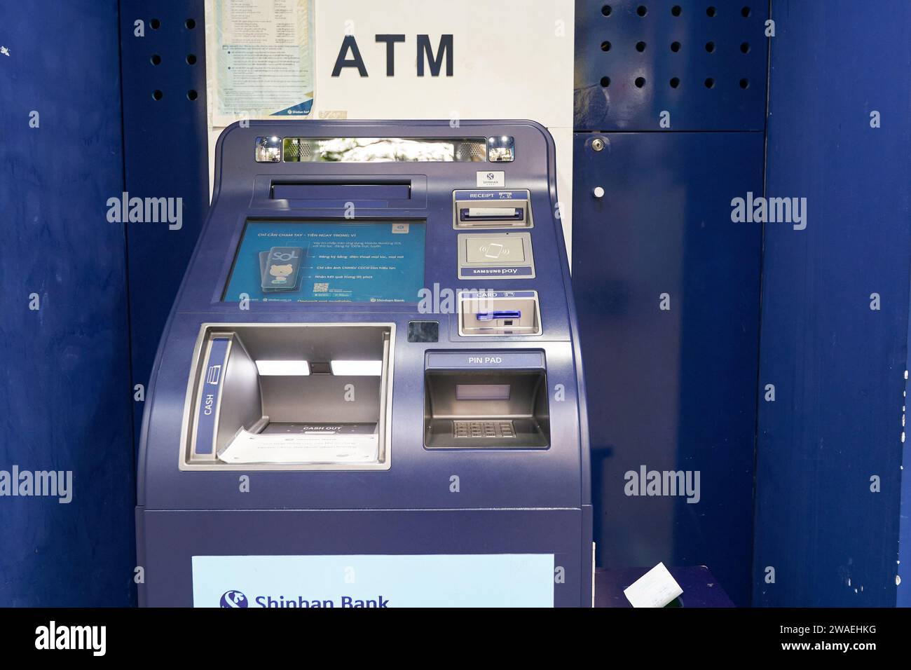 HO CHI MINH CITY, VIETNAM - MARCH 29, 2023: Shinnan Bank automated ...