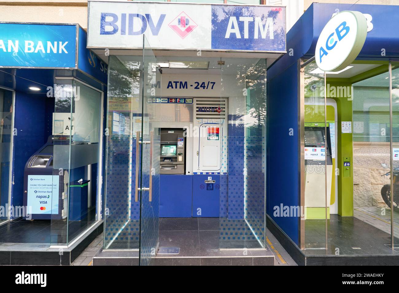 HO CHI MINH CITY, VIETNAM - MARCH 29, 2023: BIDV automated teller ...