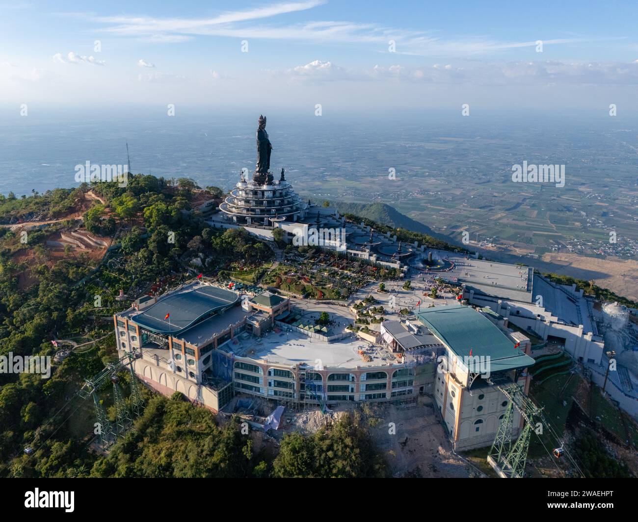 View of Ba Den mountain tourist area, Tay Ninh province, Vietnam. A ...