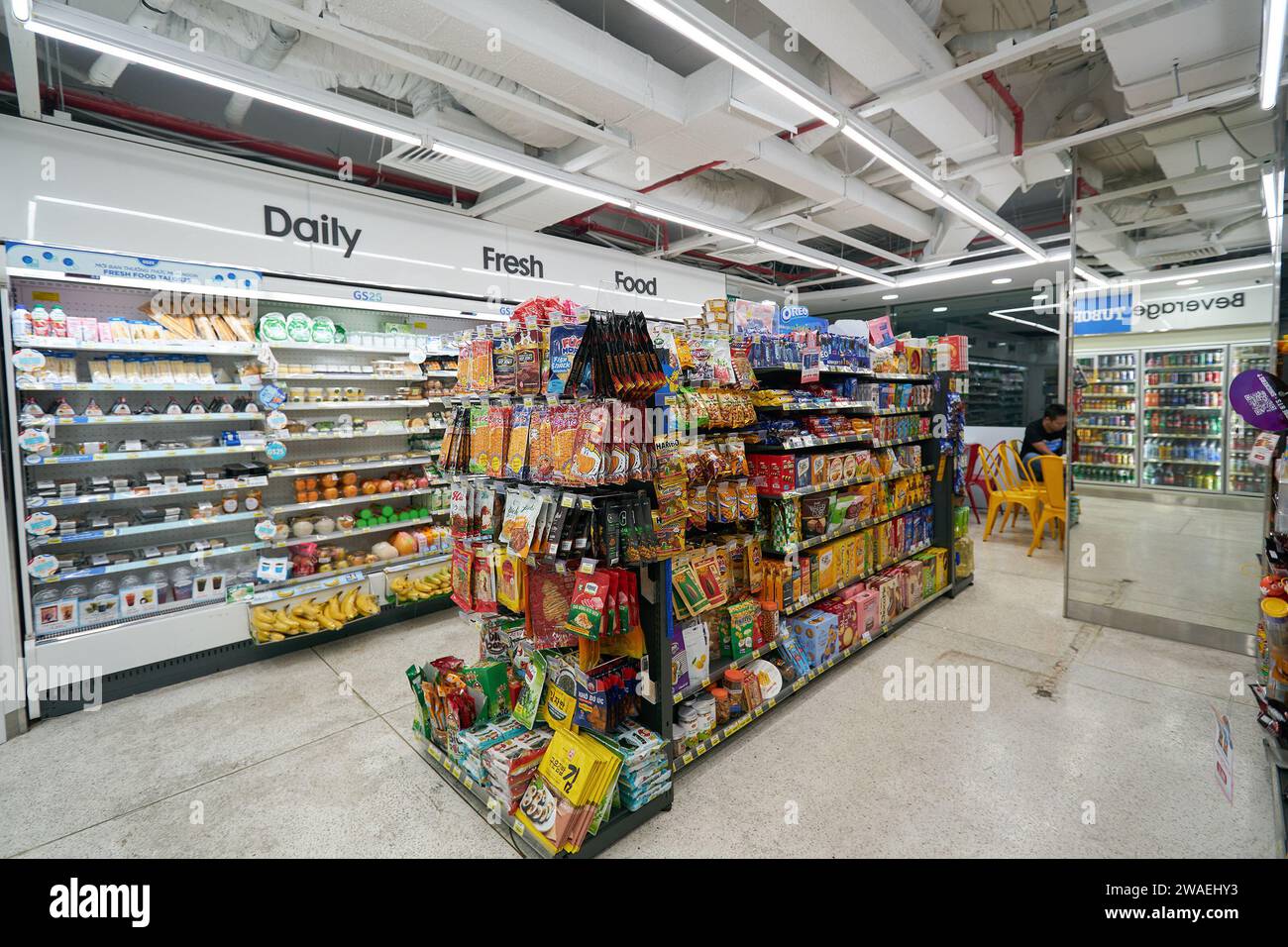HO CHI MINH CITY, VIETNAM - MARCH 29, 2023: interior shot of GS25 store ...