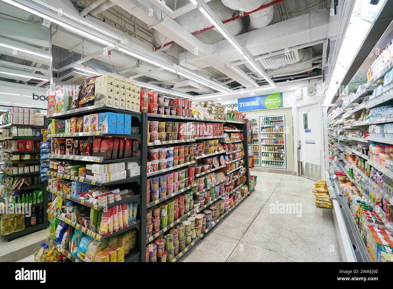 HO CHI MINH CITY, VIETNAM - MARCH 29, 2023: interior shot of GS25 store ...