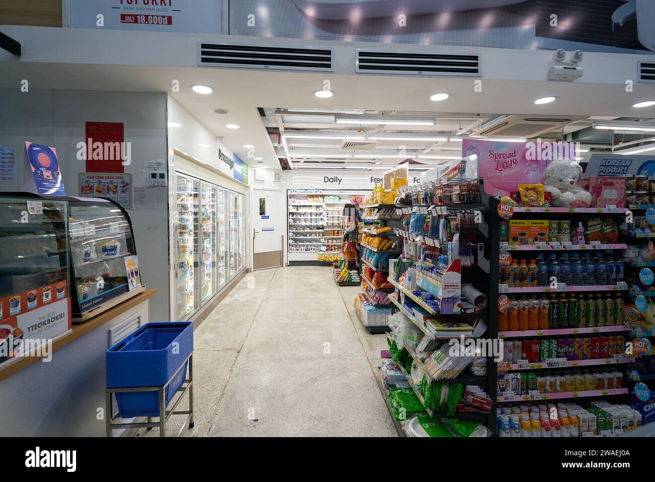 HO CHI MINH CITY, VIETNAM - MARCH 29, 2023: interior shot of GS25 store ...