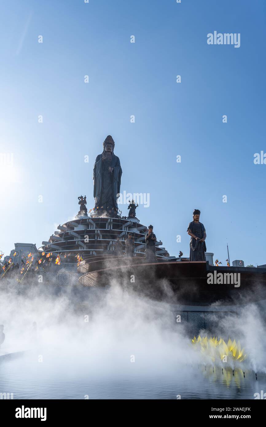 View of Ba Den mountain tourist area, Tay Ninh province, Vietnam. A ...