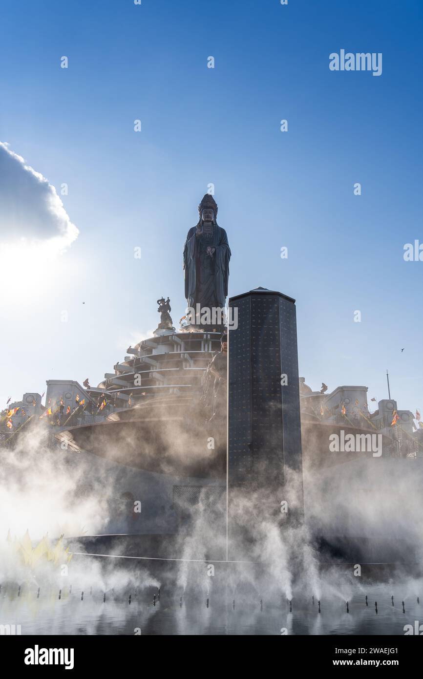 View of Ba Den mountain tourist area, Tay Ninh province, Vietnam. A ...