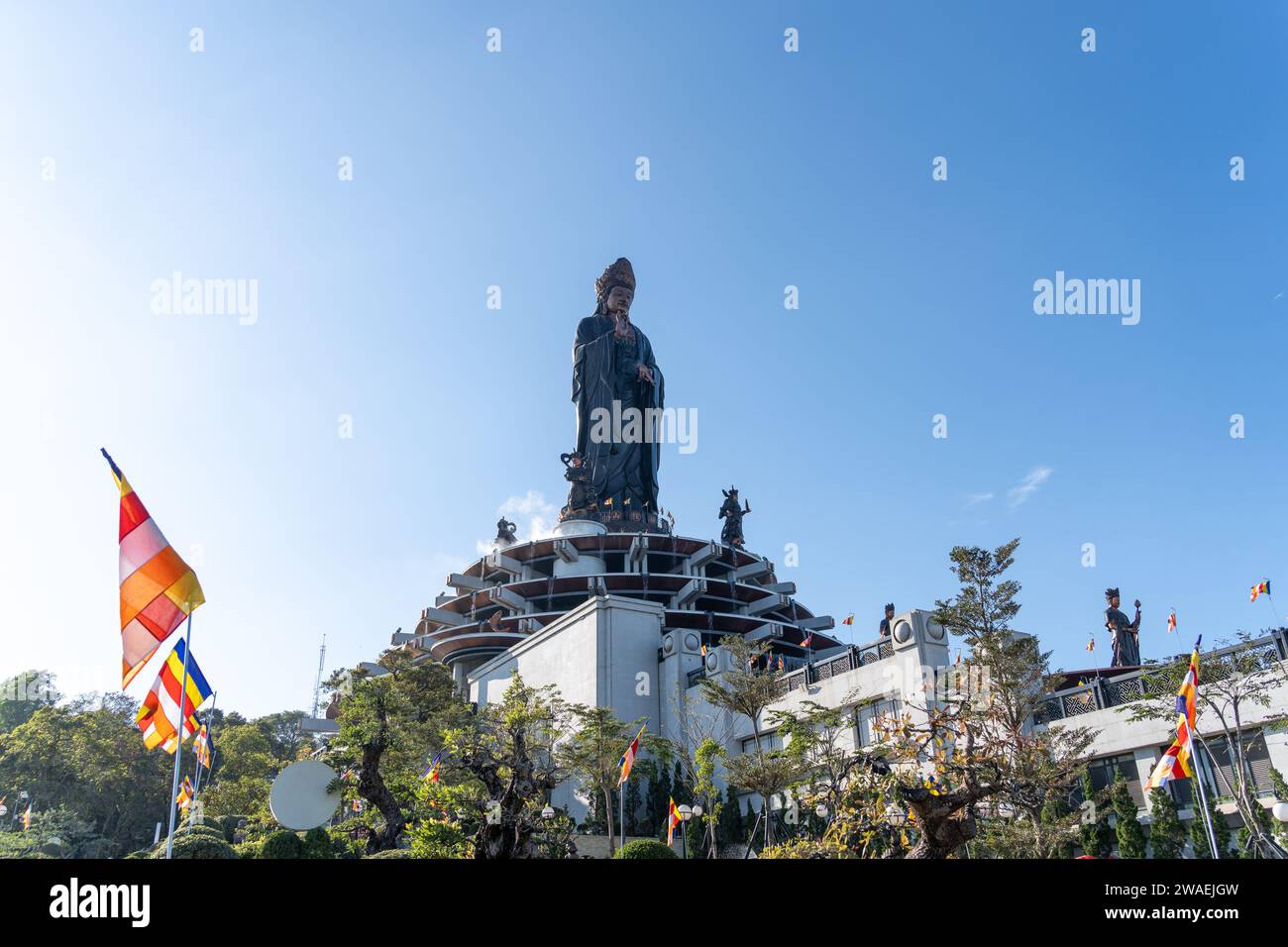 View of Ba Den mountain tourist area, Tay Ninh province, Vietnam. A ...