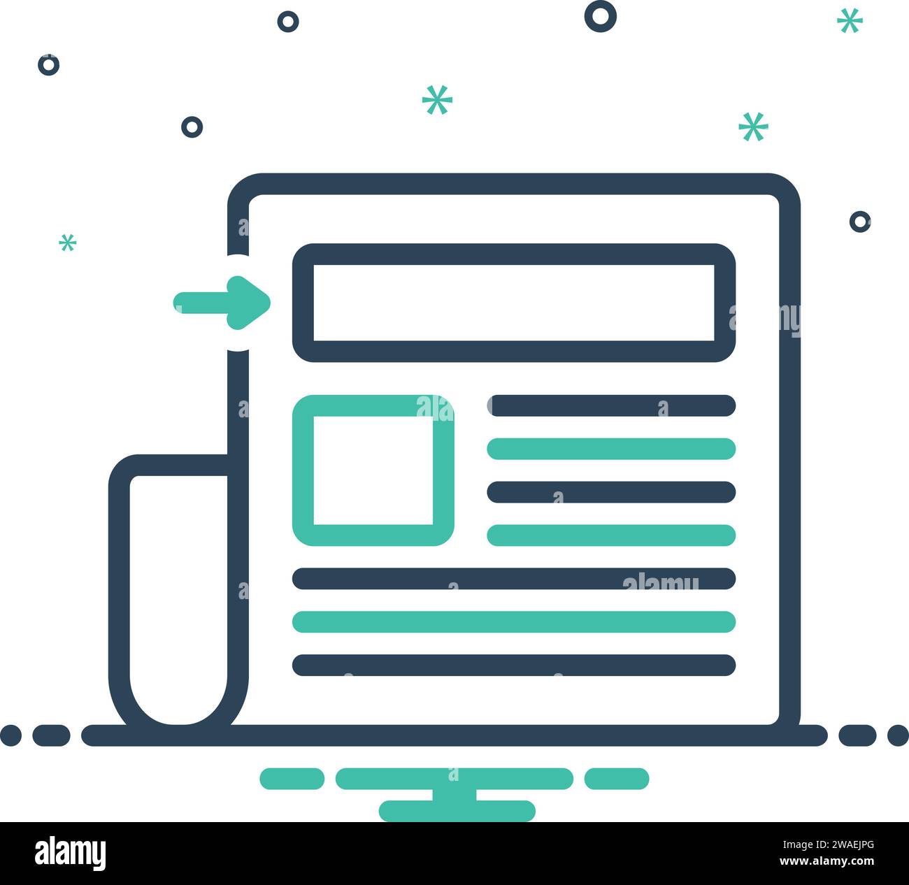 Folded newspaper icon Stock Vector Images - Alamy