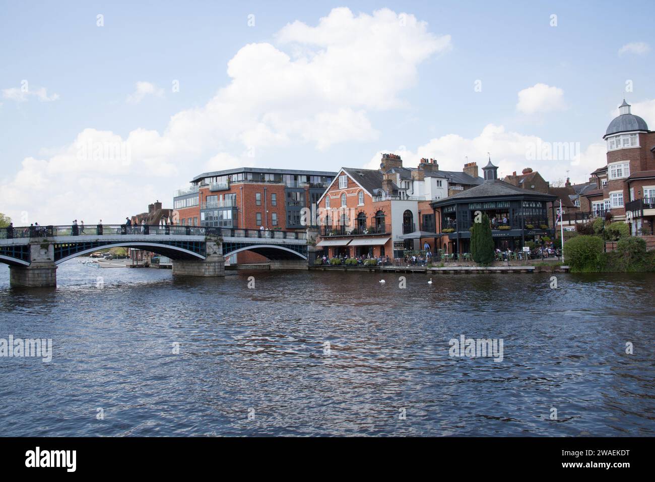 Views of the Windsor Eton Bridge, over the River Thames between Windsor ...