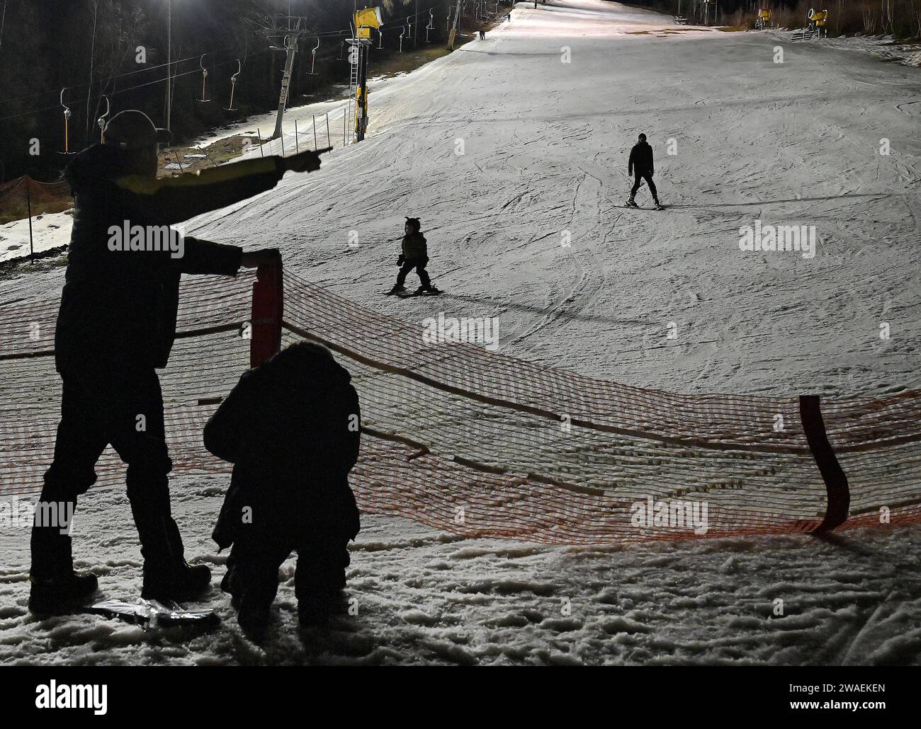 Zborna, Czech Republic. 03rd Jan, 2024. The Sacberk ski slope is one of ...