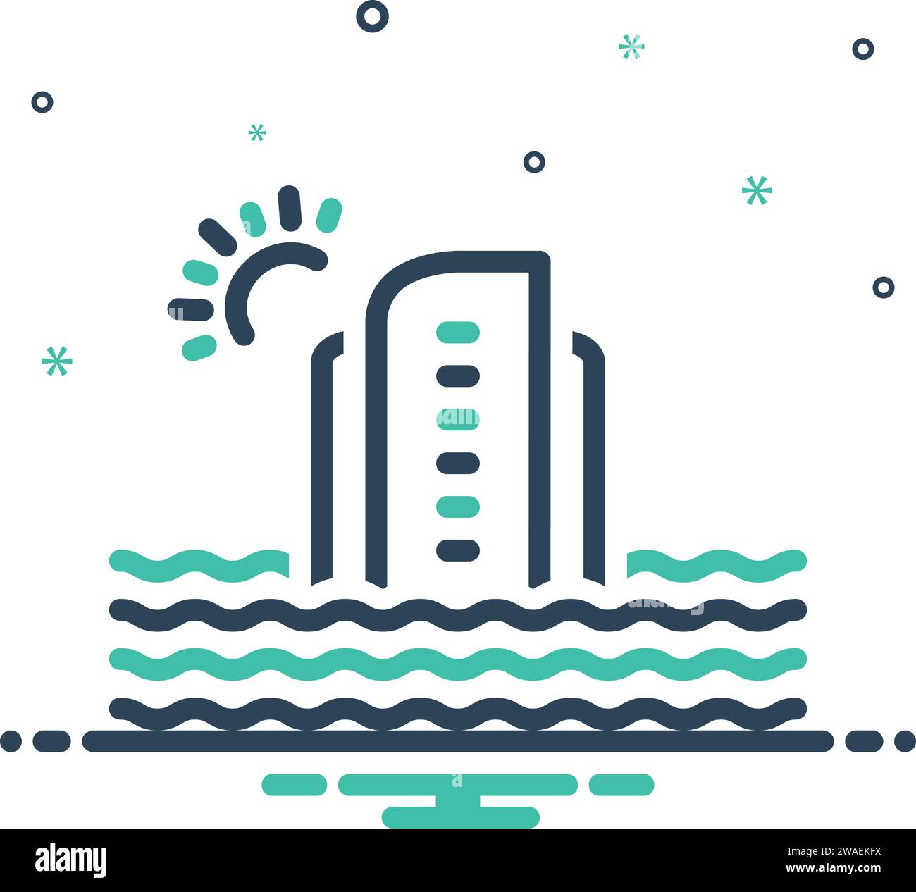 Offshore wind turbine vector vectors hi-res stock photography and ...