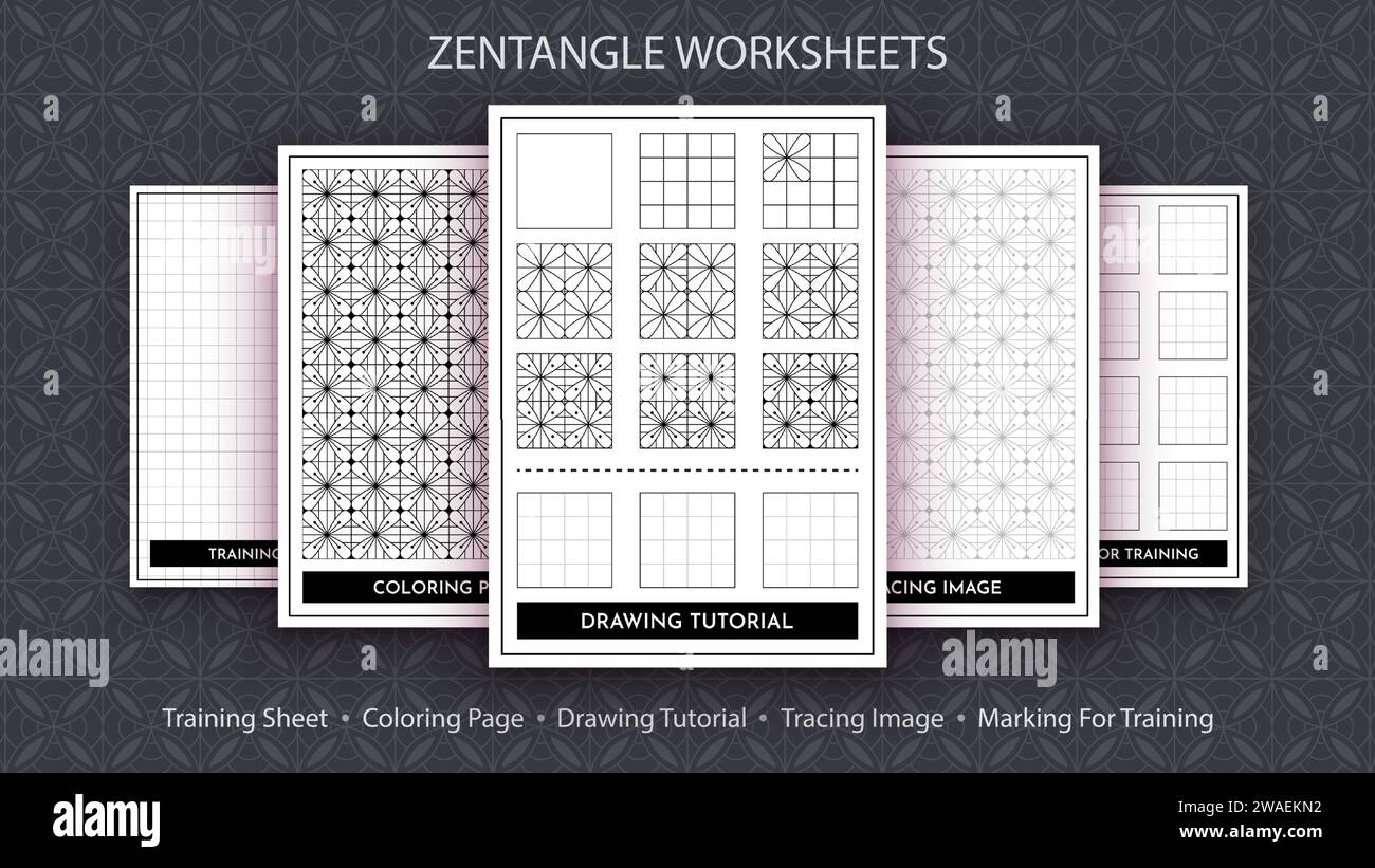 How to Draw a Zentangle. Step by Step Drawing Tutorial. Draw Guide ...
