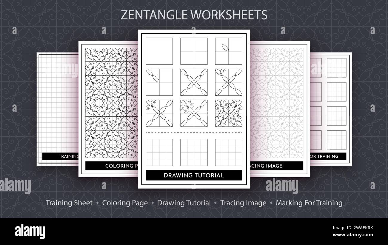 How to Draw a Zentangle. Step by Step Drawing Tutorial. Draw Guide ...
