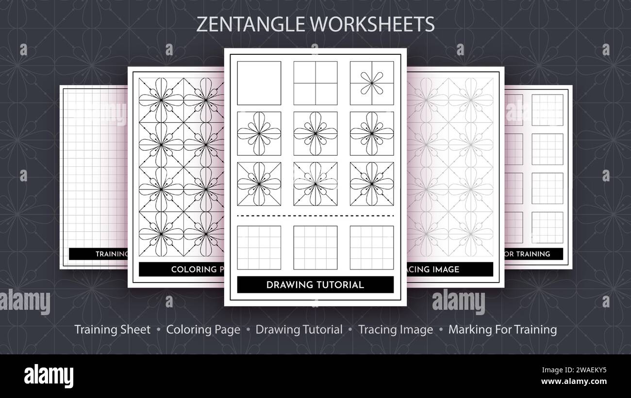 How to Draw a Zentangle. Step by Step Drawing Tutorial. Draw Guide ...