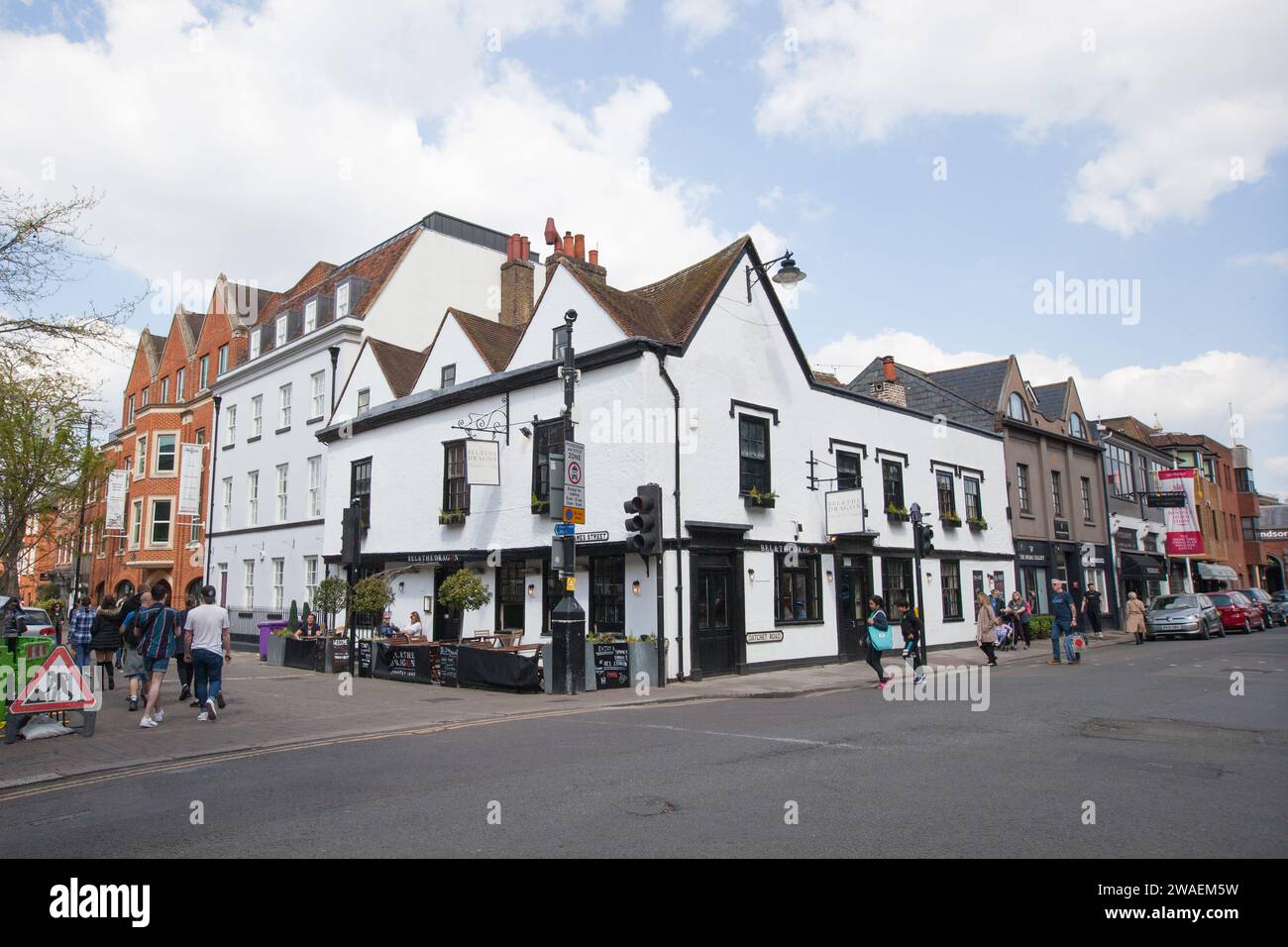 Datchet Road and Thames Street in Windsor, Berkshire in the UK Stock ...
