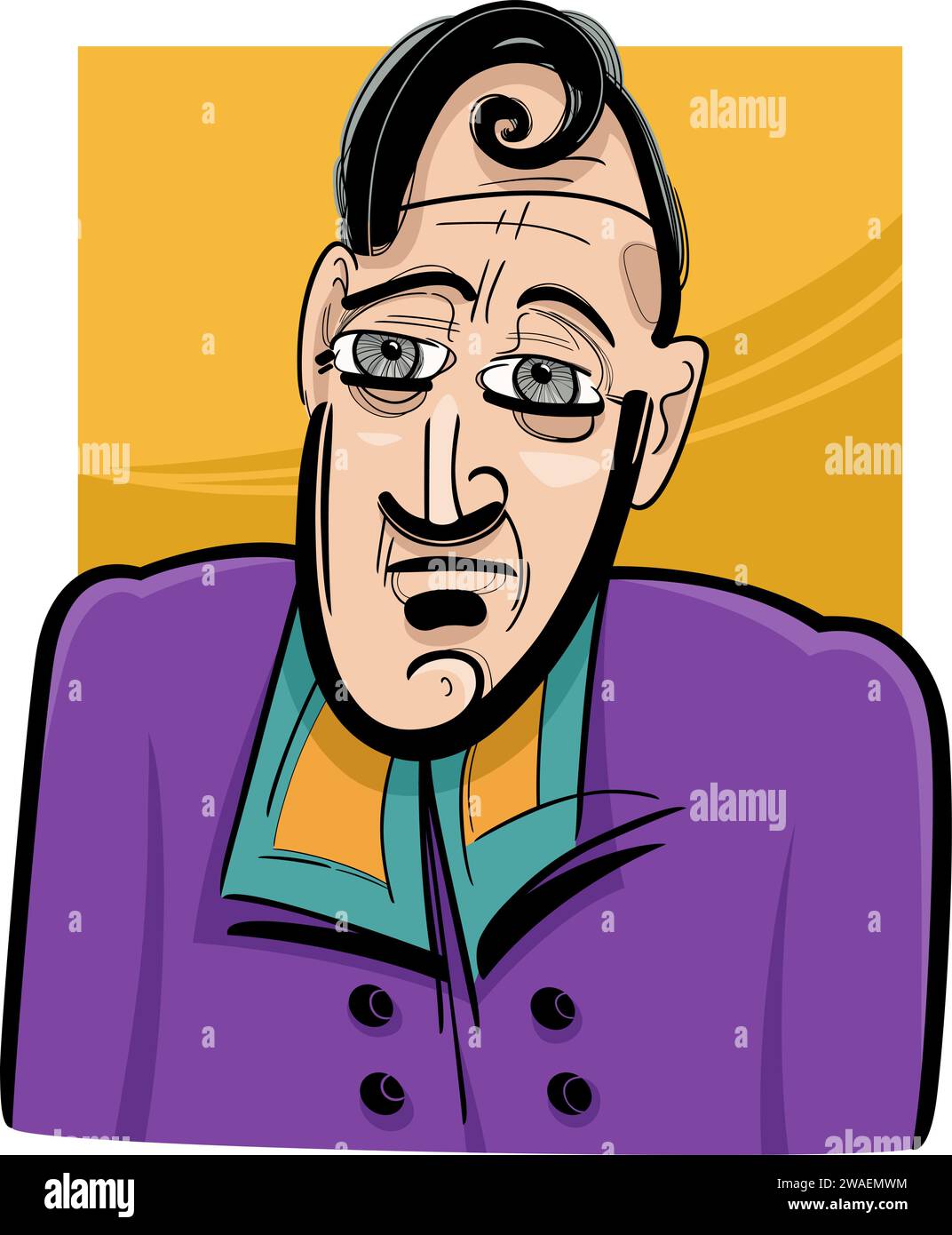 sketch drawing illustration of fancy eccentric Man Stock Vector Image ...