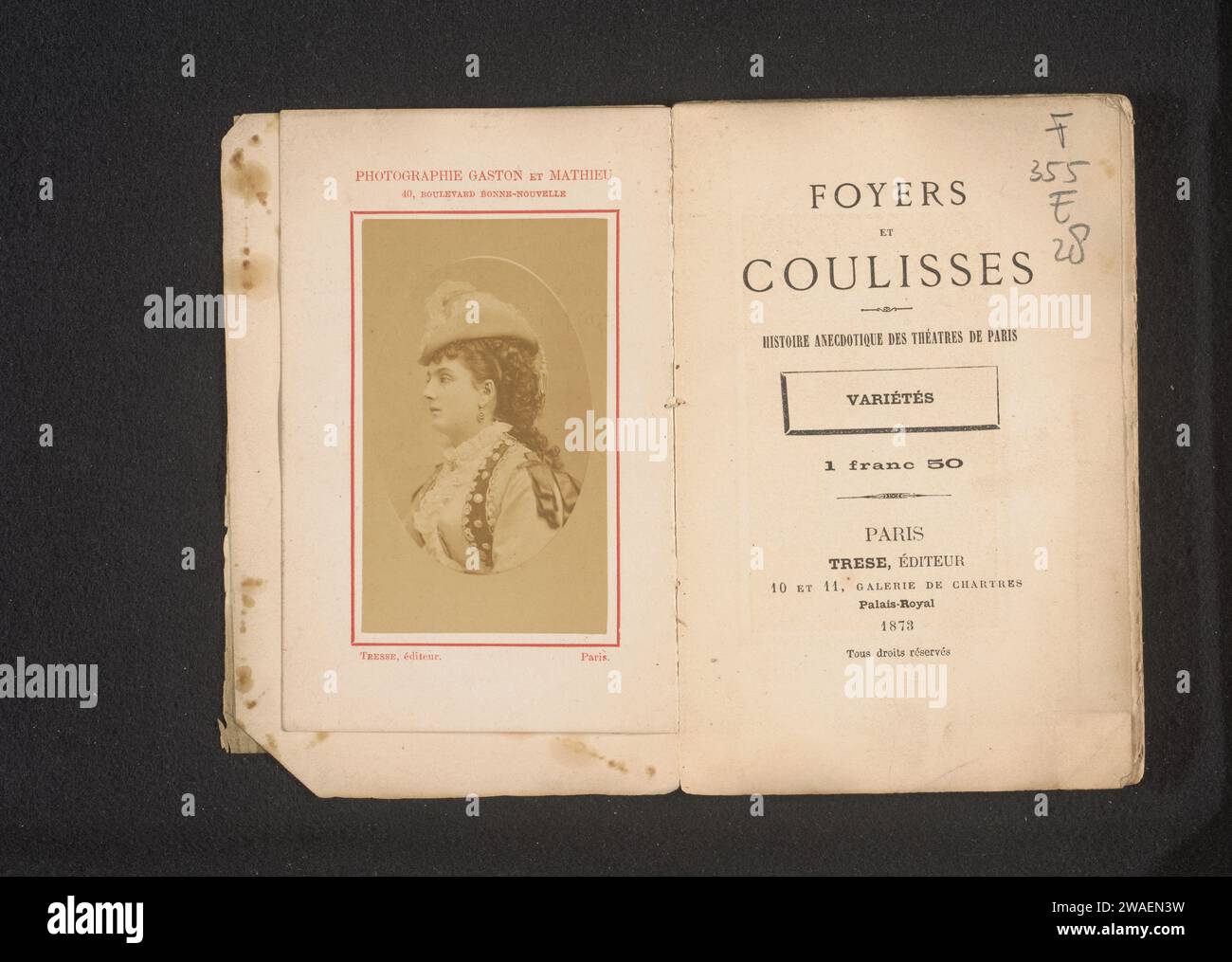 Portrait of a French actress, Gaston et Mathieu, c. 1863 - In or Before ...