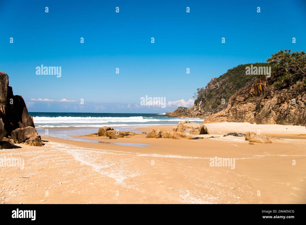 Serene beach scene rolling waves hi-res stock photography and images ...