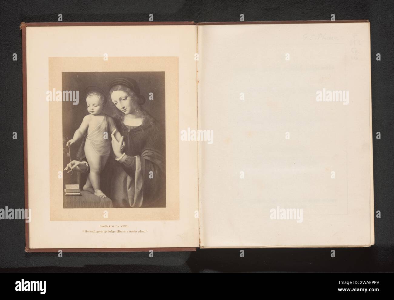 Photo production from a print to a painting, representing Maria with ...