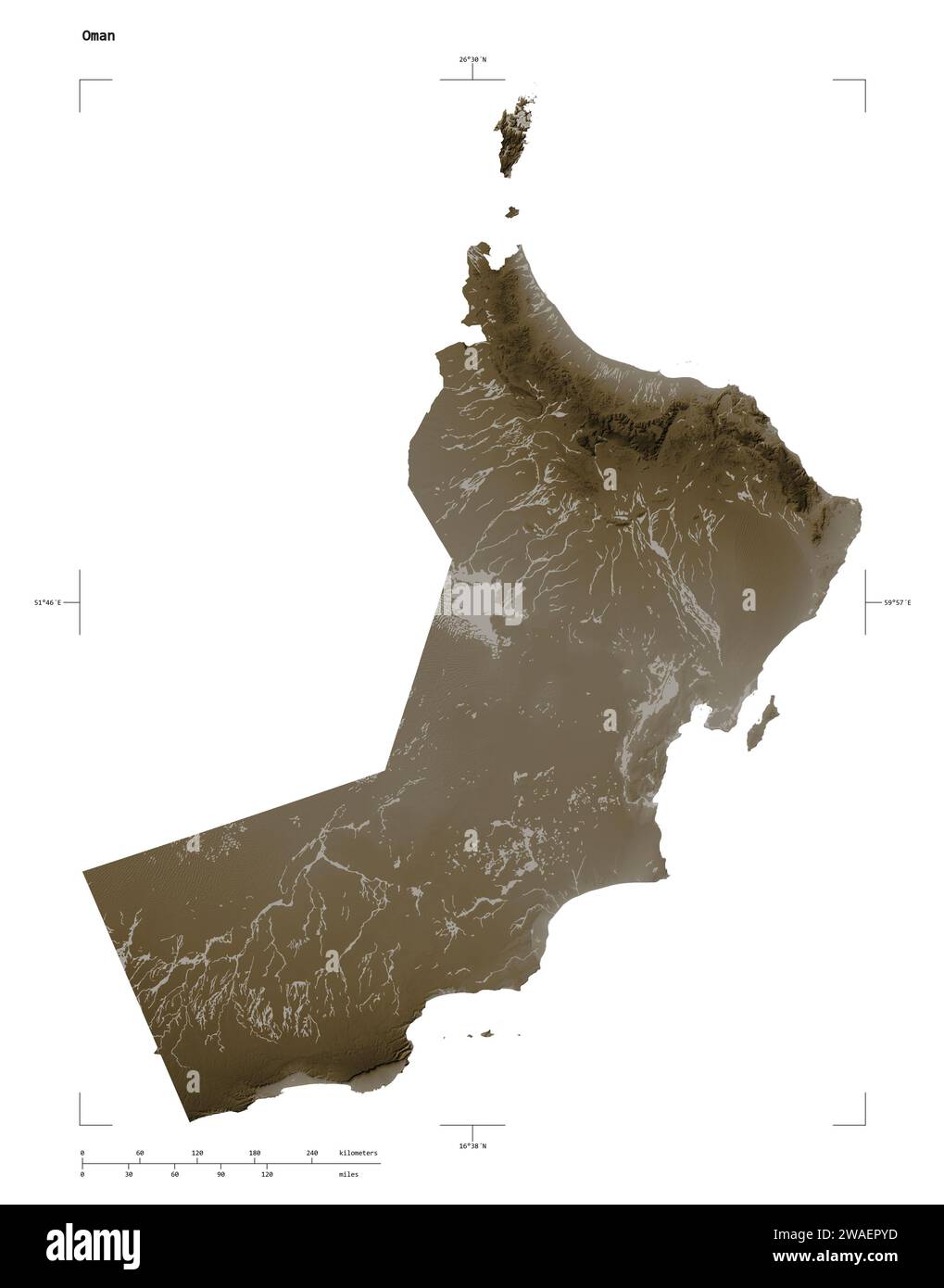 Shape of a elevation map colored in sepia tones with lakes and rivers ...