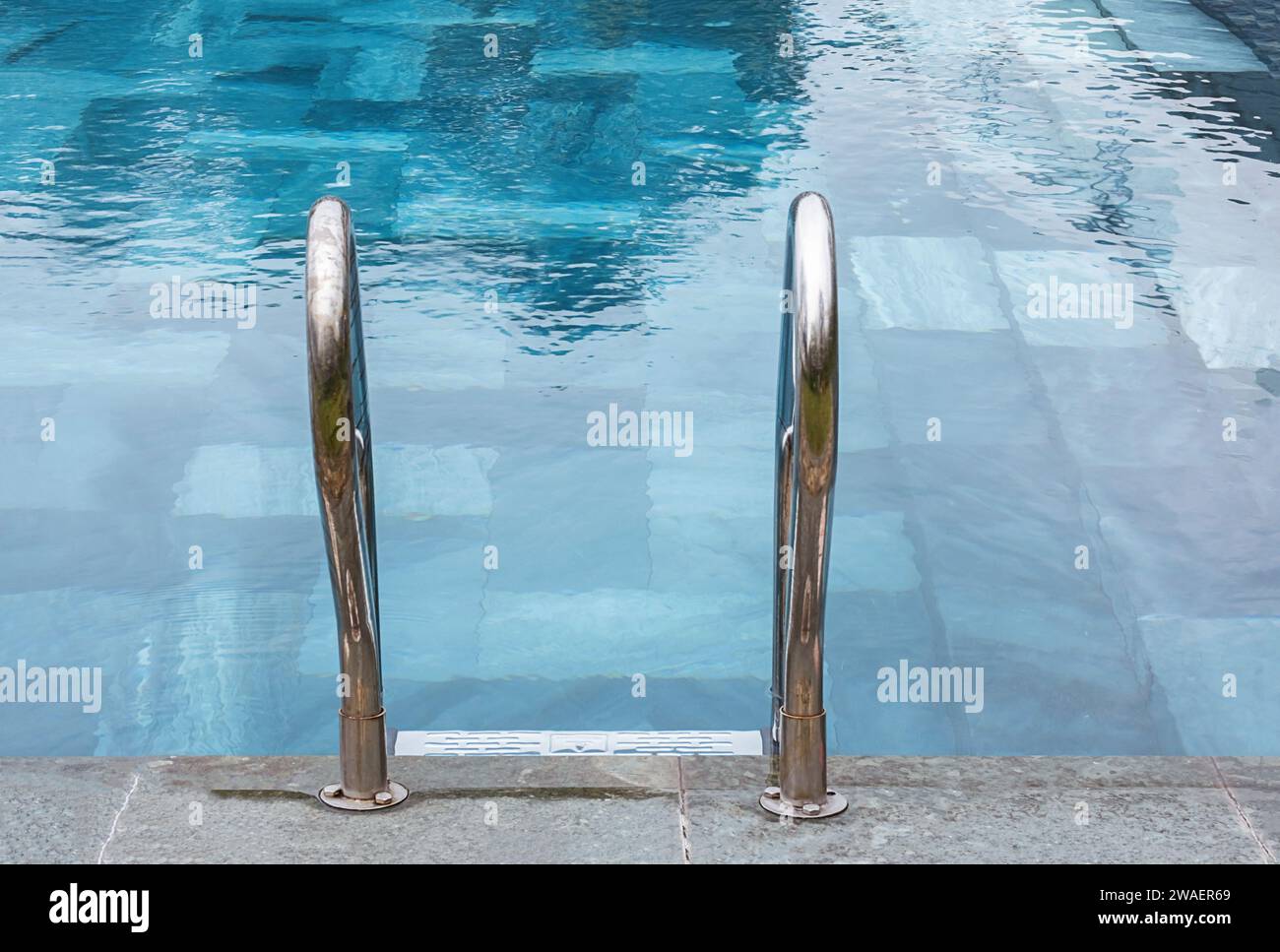 Swimming pool handrail edge hi-res stock photography and images - Alamy