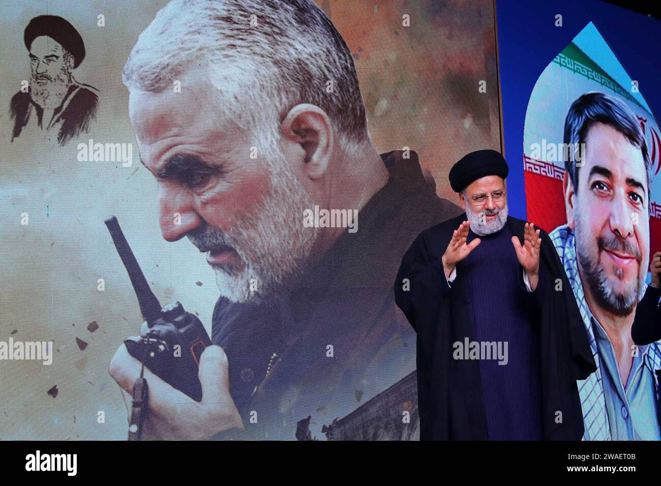 Iranian President Ebrahim Raisi attends a celebration on the fourth ...