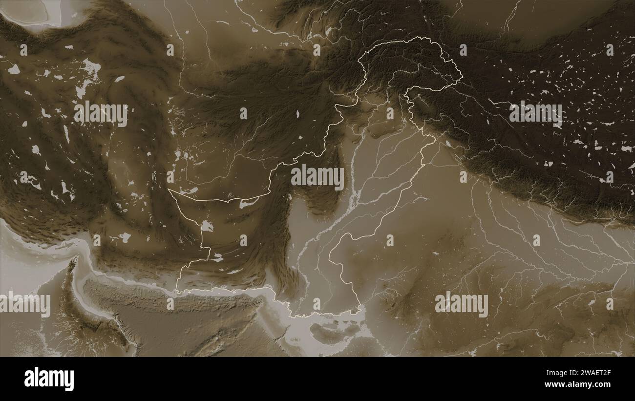 World map zoom in pakistan hi-res stock photography and images - Alamy