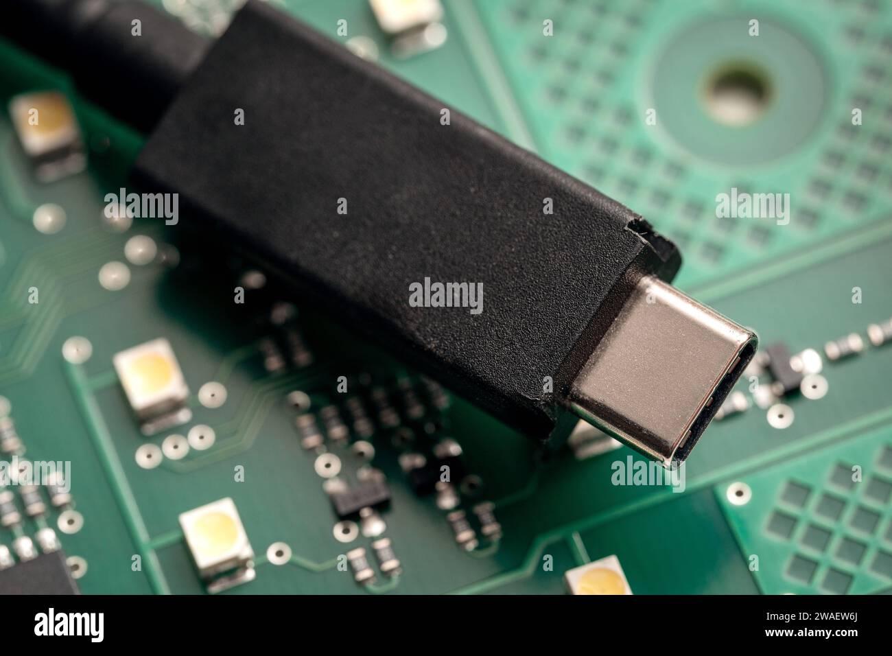 Bavaria, Germany - January 3, 2024: Charging and data cable with USB-C ...