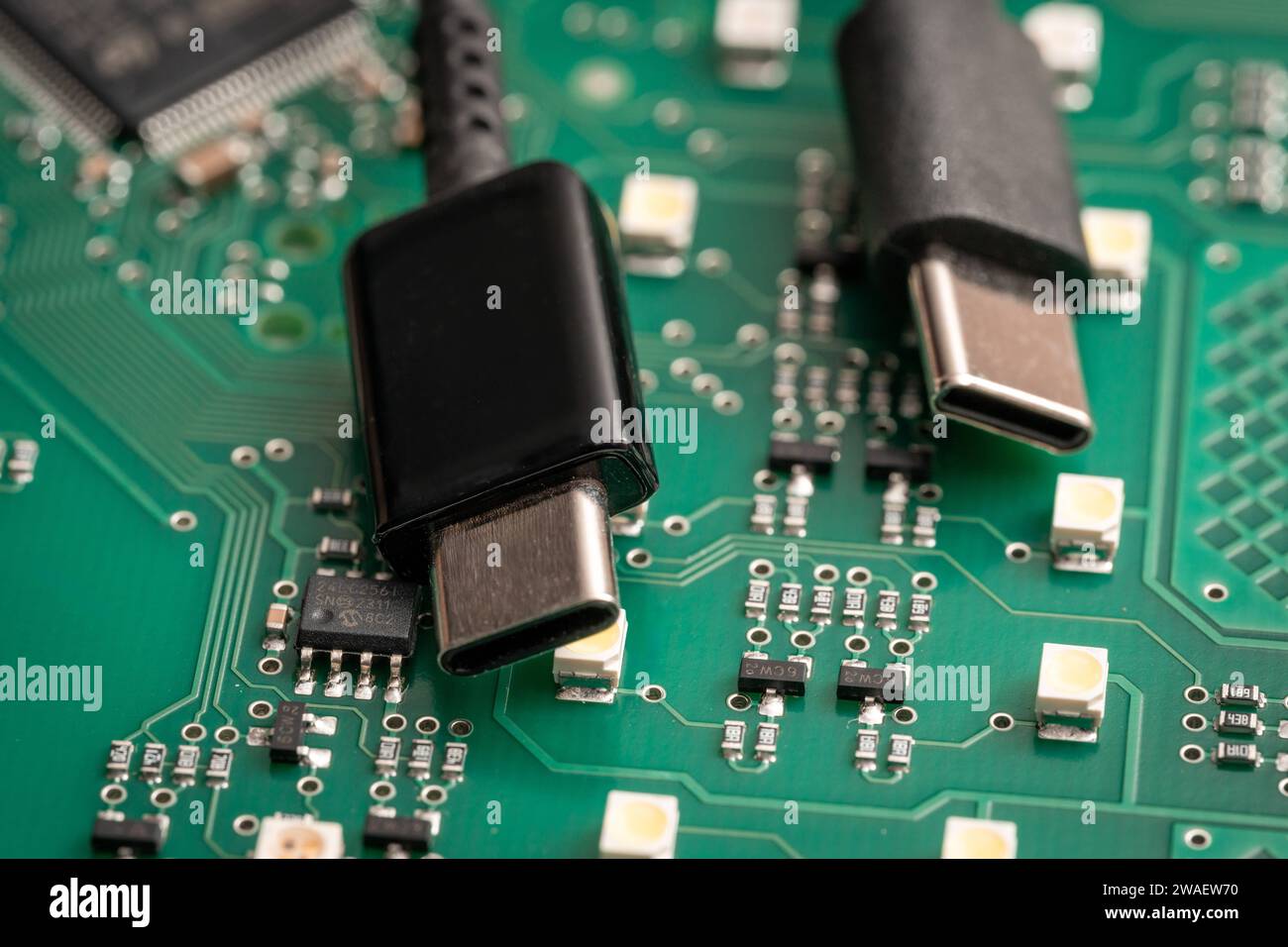 Bavaria, Germany - January 3, 2024: Charging and data cable with USB-C ...